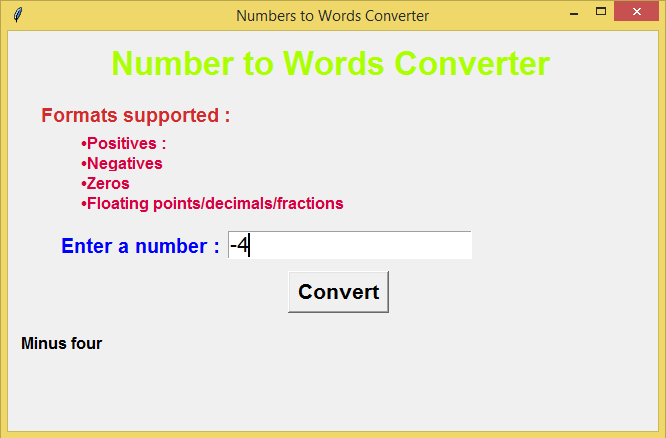 Number To Words Converter App Using Tkinter In Python With Source Code Sourcecodester
